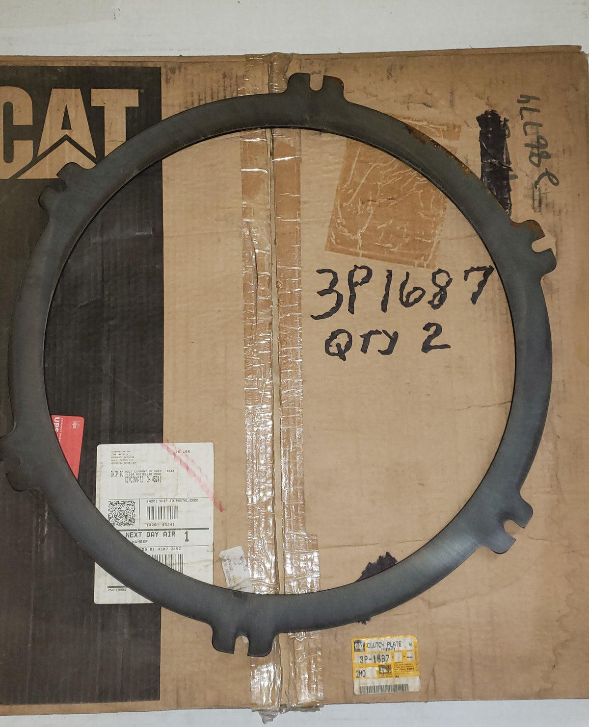 3P1687 CLUTCH PLATE NEW SURPLUS GENUINE CATERPILLAR — Equipment Parts